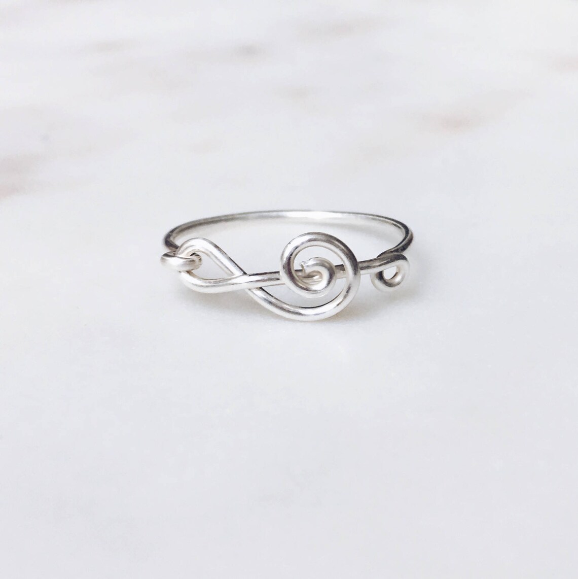 Silver Sideways Treble Clef Ring Treble Clef Ring Sterling - Etsy