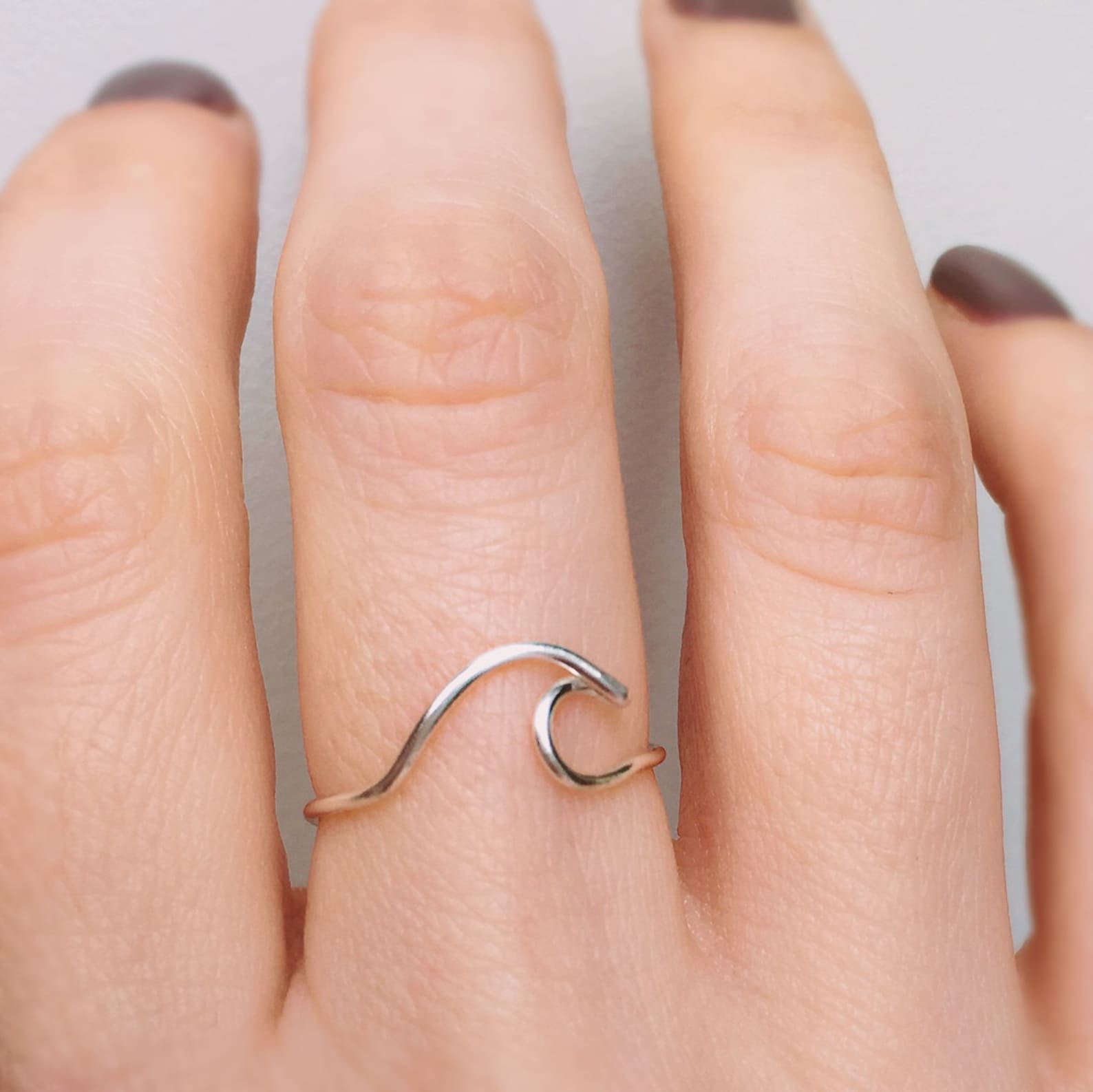 Sterling Silver Wave Ring, Silver Wave Ring, Wave Ring, Wire Ring ...