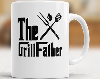 The Grillfather Dads BBQ T-shirt Father's Day, Grilling Dad, Grill ...