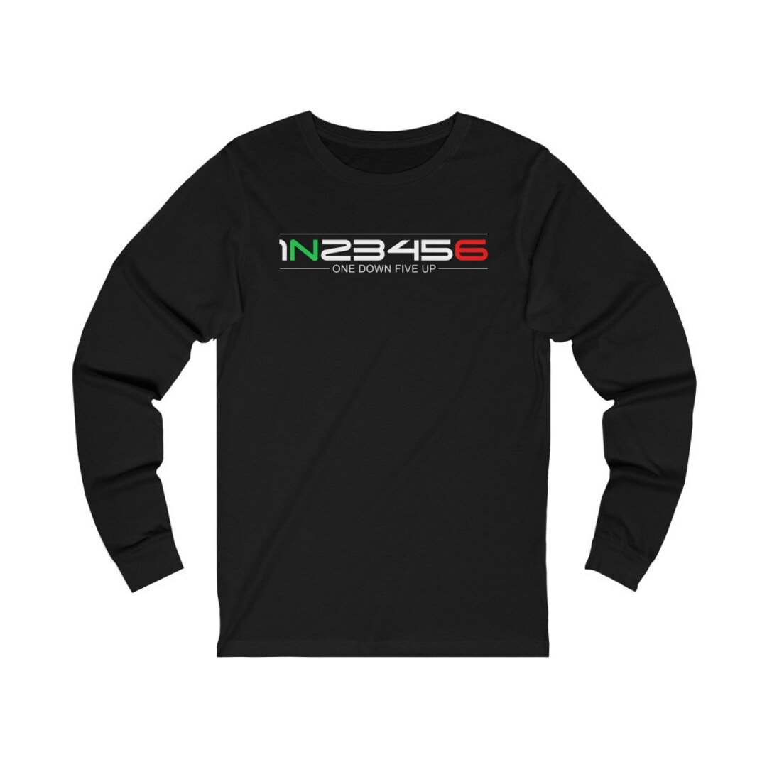 One Down Five up Long Sleeve Tee, 1 Down 5 Up, Moto Racing Long Sleeve ...