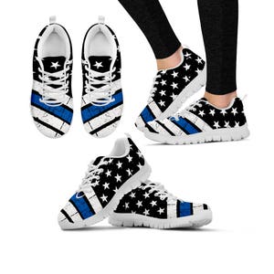 Thin Blue Line Sneakers for Men, Thin Blue Line, LEO, Law Enforcement ...