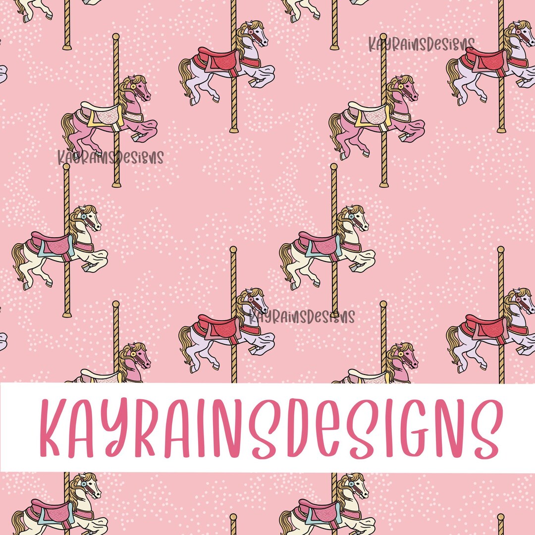 Pink Pony Seamless File - Digital Download, Seamless Pattern for ...