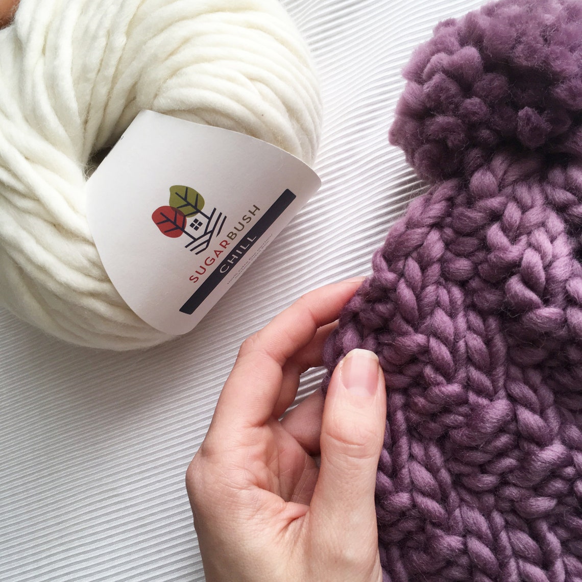 Twist Top Touque PDF Pattern // Chunky // Knit // Pompom - Etsy Canada