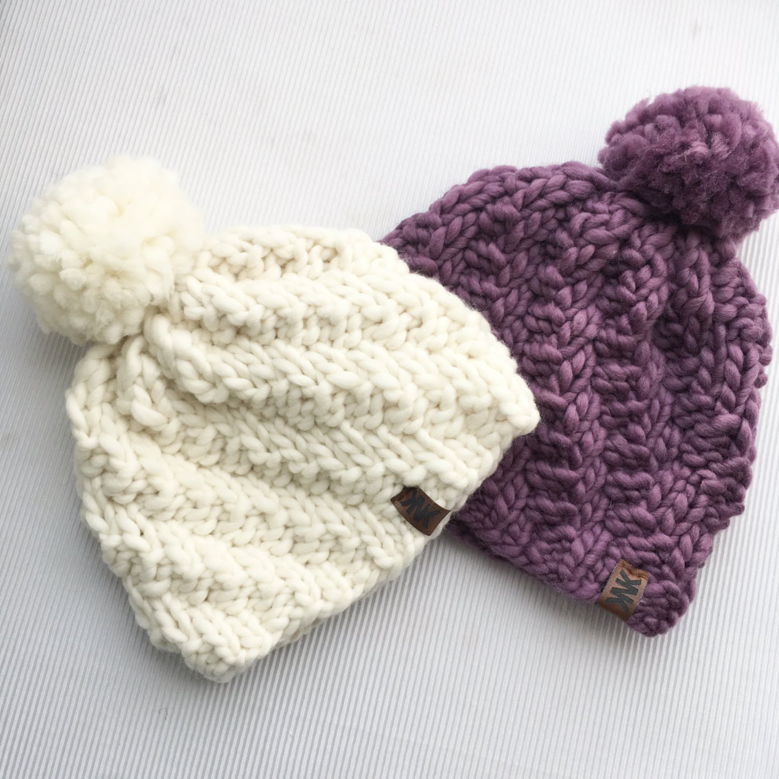 Twist Top Touque PDF Pattern // Chunky // Knit // Pompom | Etsy