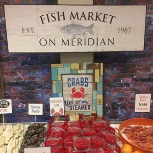 Fish Market Printable Sign // Seafood Market Printable Sign - Etsy