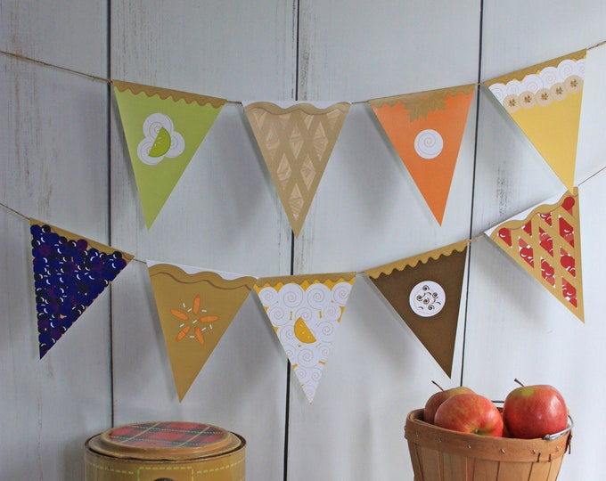 Printable Pie Banner, Thanksgiving DIY Garland - Etsy