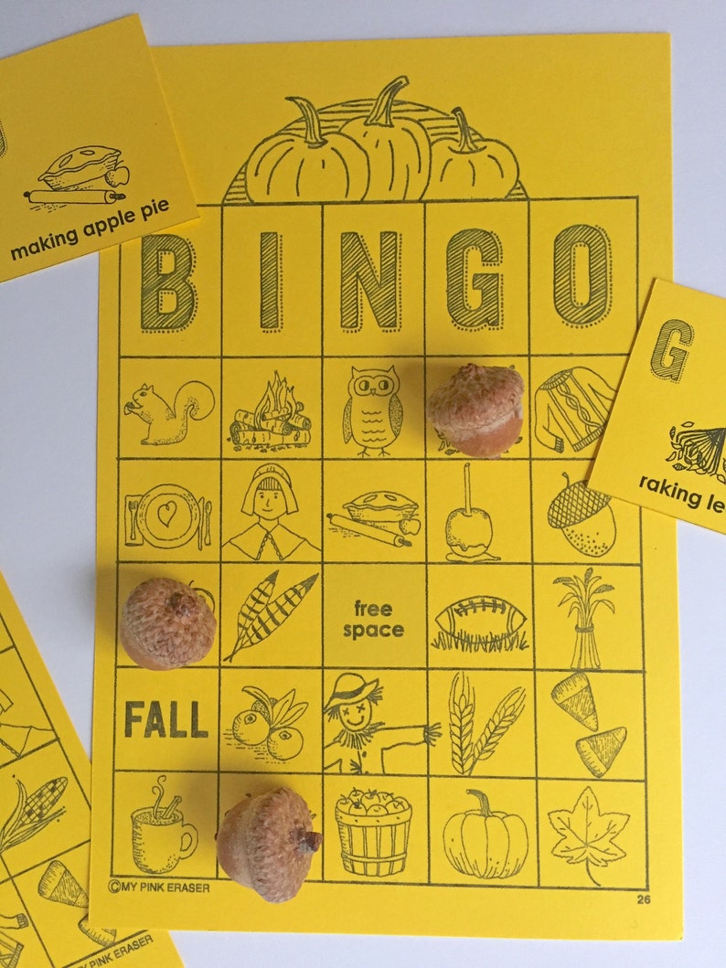 Fall Party Games // Halloween Party Games // Fall Bingo Card ...