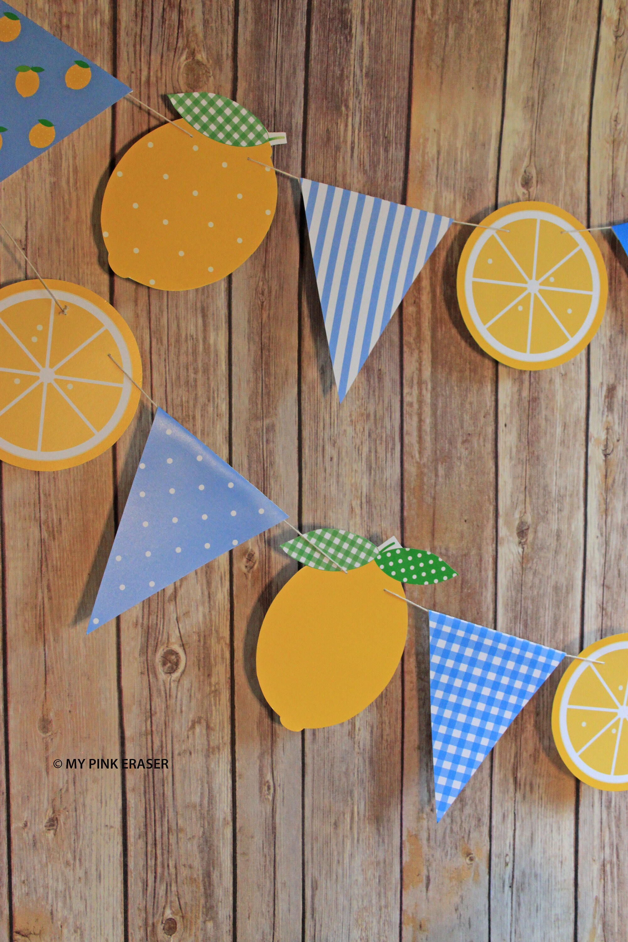 Lemon Banner // Lemon Pennant - Etsy