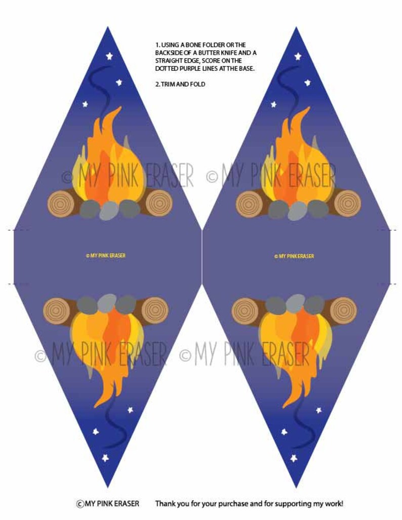 Campfire Party Favor // Camping Theme Party Favor - Etsy