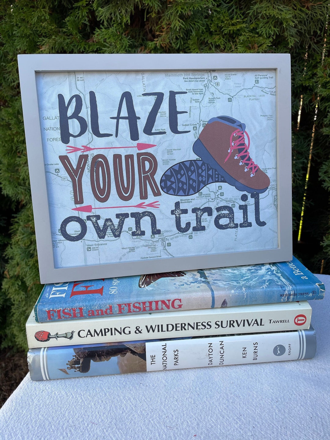 Blaze Your Own Trail Sign // Outdoor Theme Sign // Lumberjack Theme ...