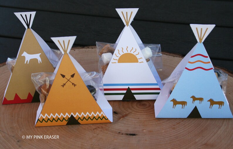 Teepee Party Favors // Teepee Treat Favors // Native American Theme ...