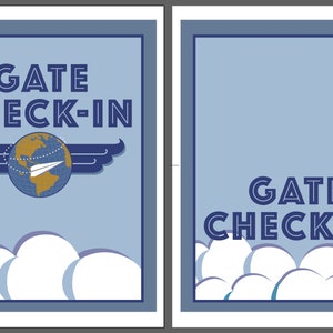 Travel Theme Signs // Airport Signs - Etsy