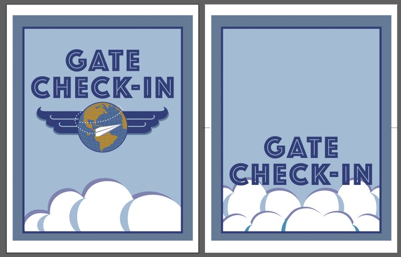 Travel Theme Signs // Airport Signs - Etsy