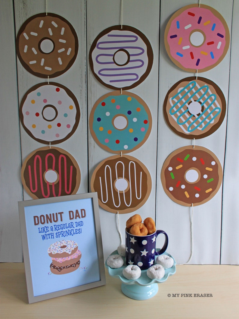 Dad and Donut Sign // Donut Dad Poster - Etsy