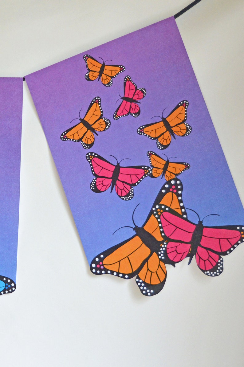 Monarch Butterfly Poster // Butterfly Theme Banner // Monarch Butterfly ...