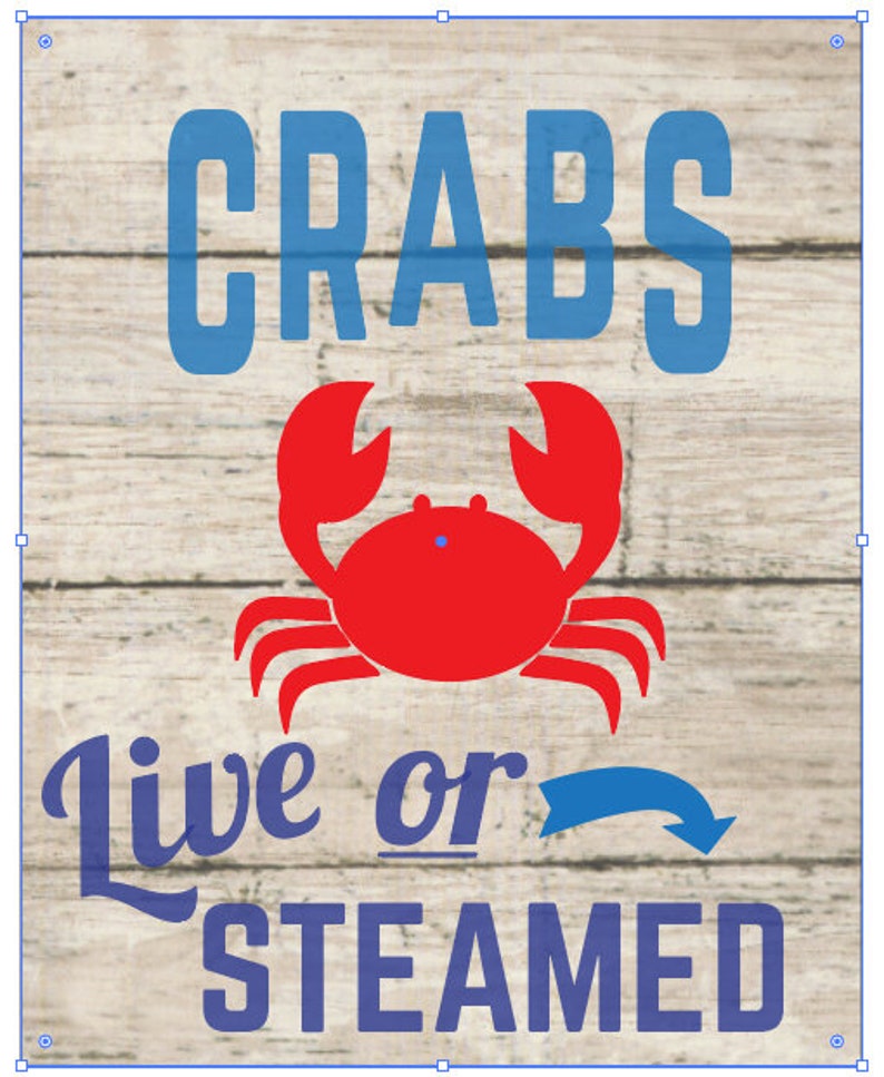 Crab Seafood Sign - Etsy