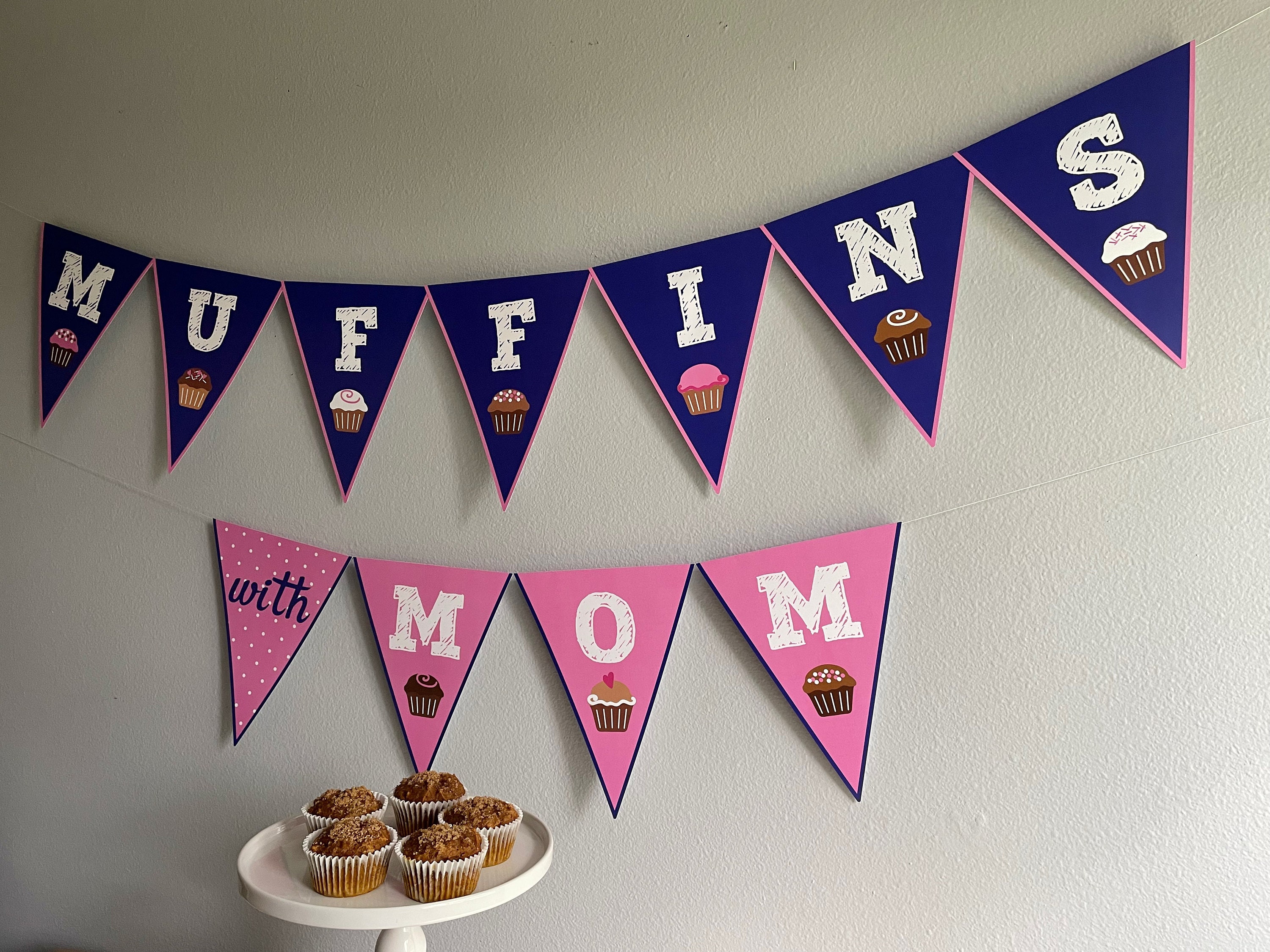 Muffins With Mom Banner // Mom Banner - Etsy