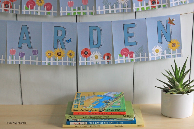 Reading Garden Banner // Classroom Banner - Etsy