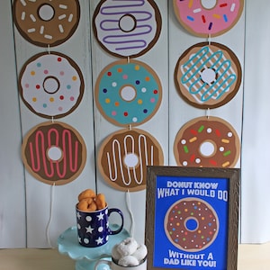 Dad and Donut Sign // Dad Love Poster - Etsy