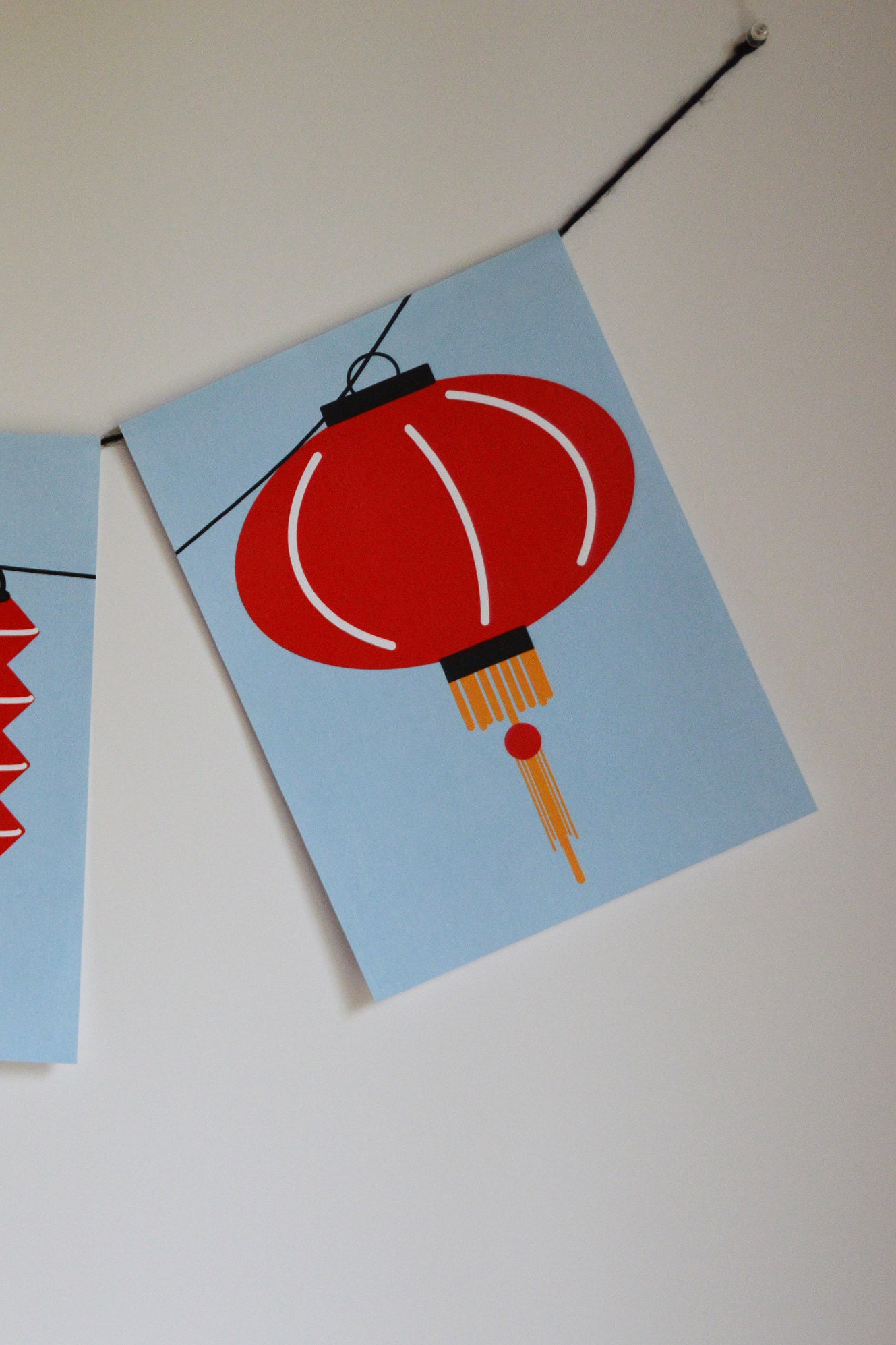 Chinese New Year Banner // Paper Lantern Banner - Etsy