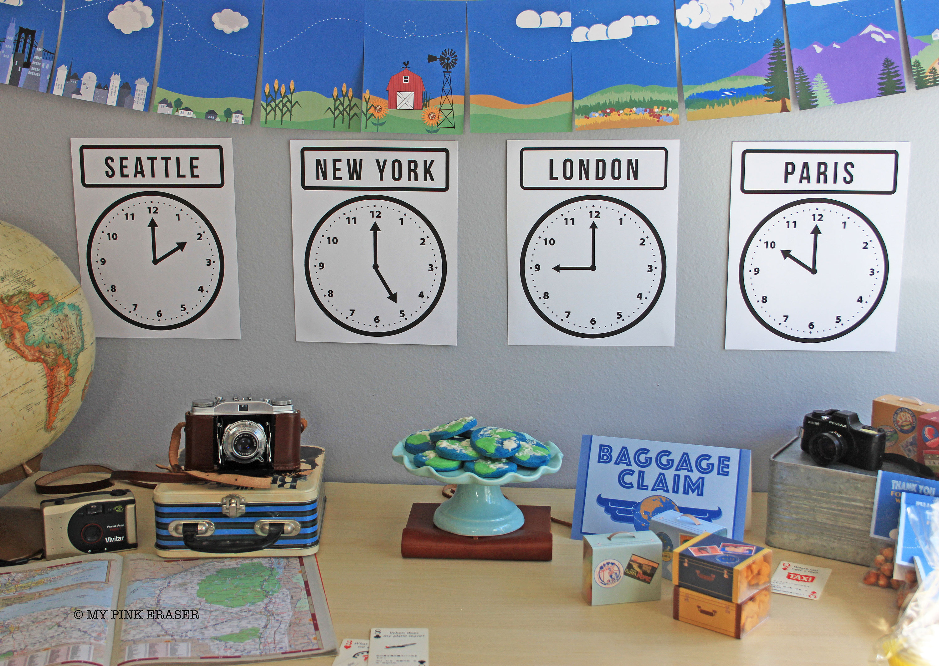 World Clocks // World Time Clocks // Airport Clocks - Etsy