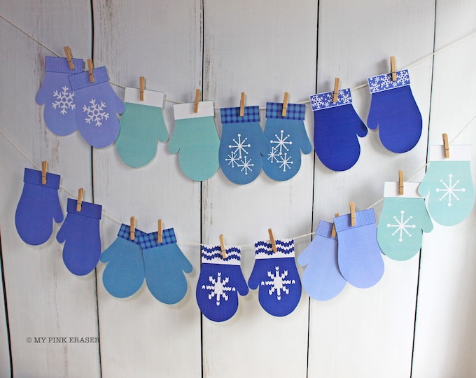 Wood Mittens Tiered Tray Table Winter Home Decor Christmas Home Decor ...