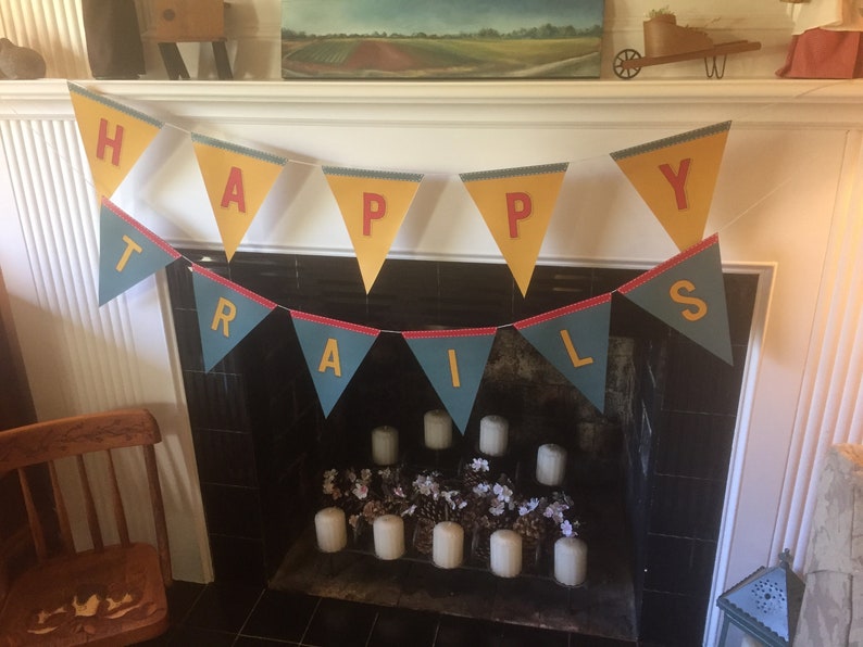 Camping Party Banner // Happy Trails Banner // Farewell Party | Etsy