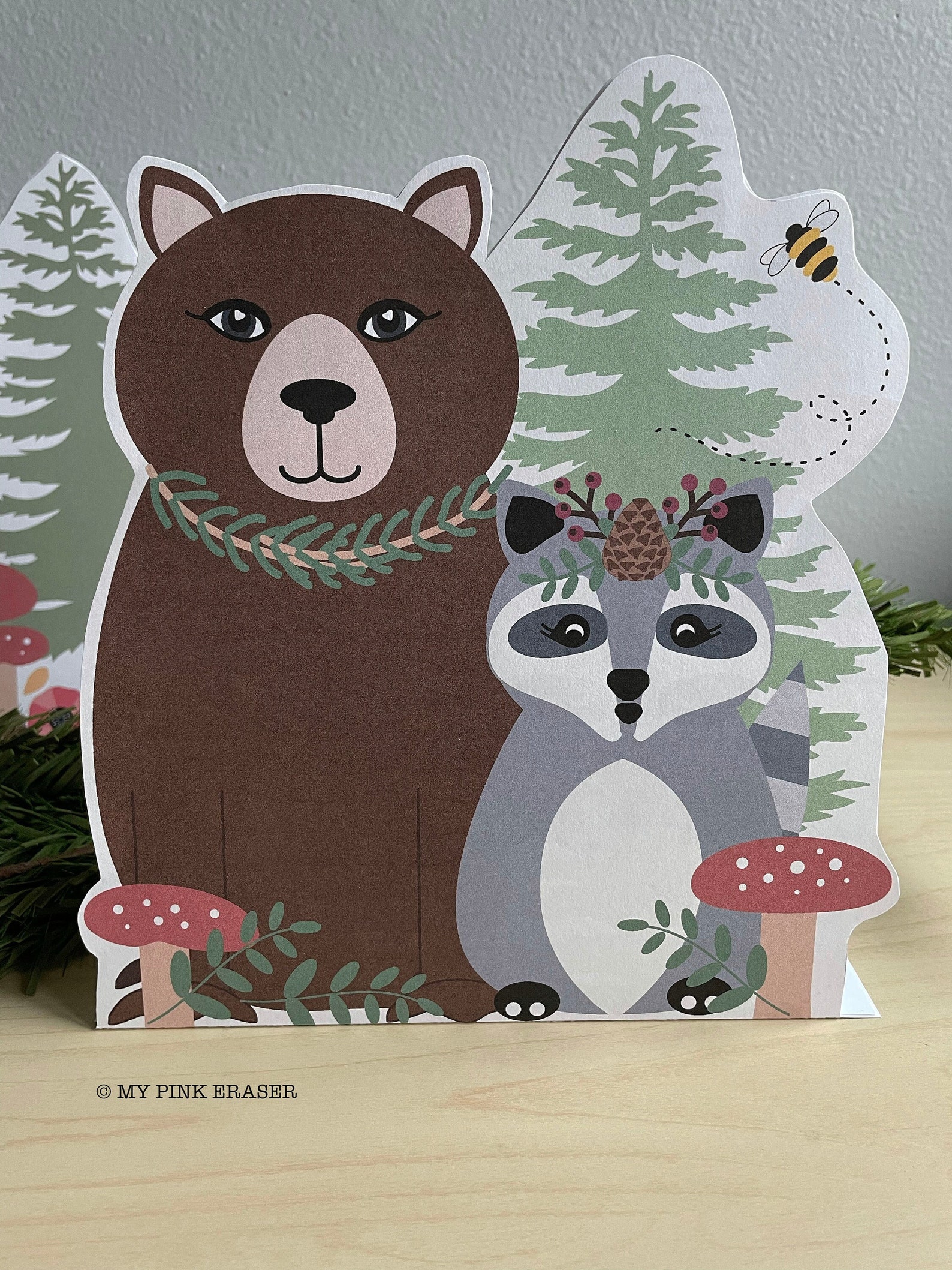 Woodland Animal Table Displays // Woodland Theme Party Decor - Etsy