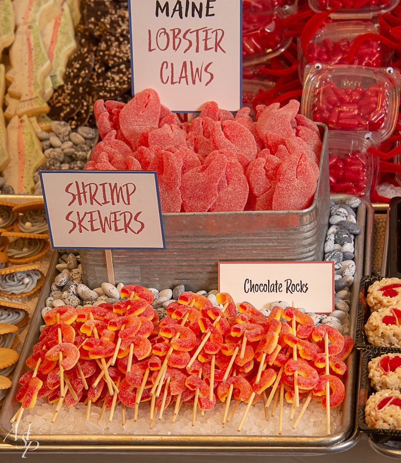 Seafood Signs // Seafood Market Signs // Beach Theme Party // Fishing ...