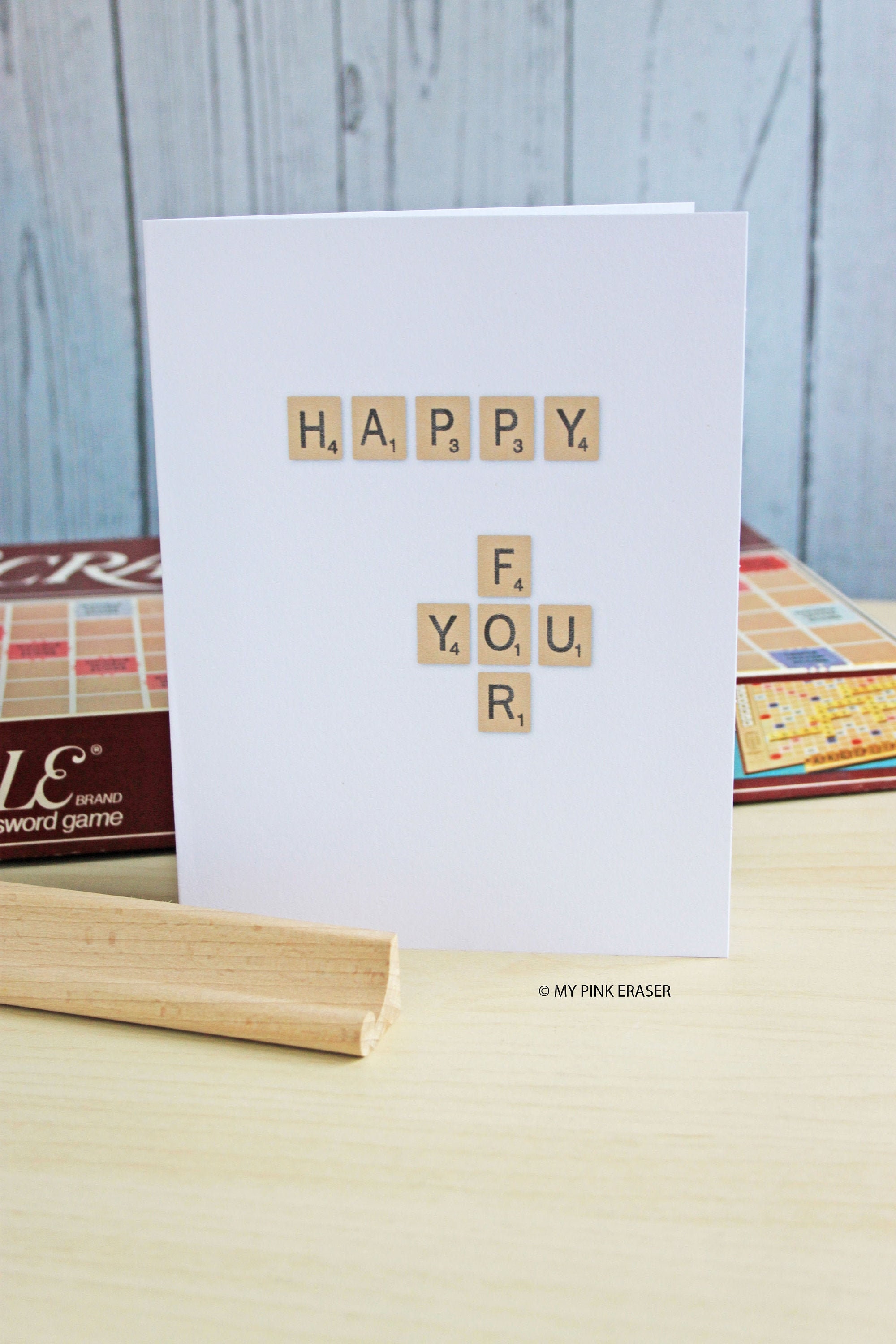 Scrabble Theme Card // Congratulation Card - Etsy
