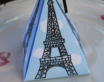 Eiffel Tower Favor Box // Paris Theme Party Favor | Etsy