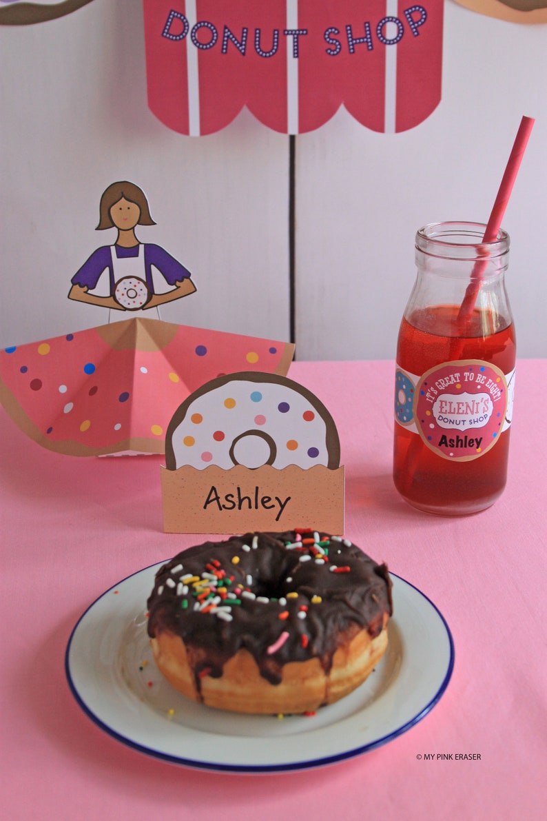 Donut Party Favor Tag // Donut Theme Favors - Etsy