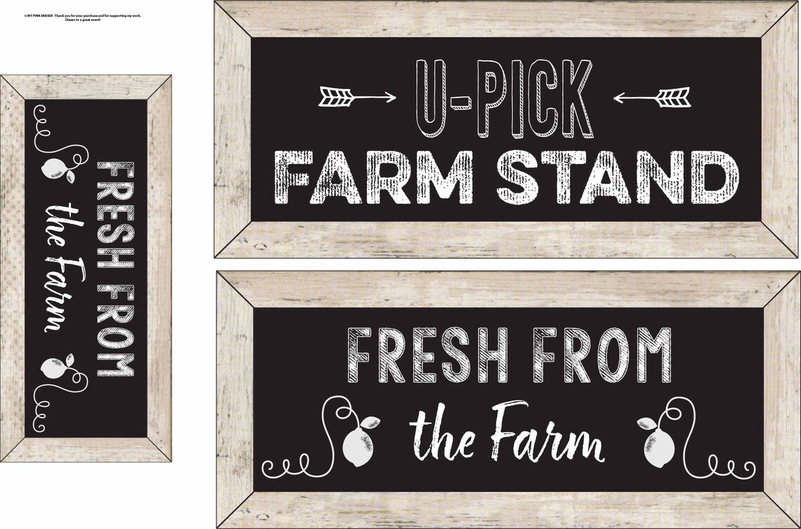 Chalkboard Farm Stand Signs // Produce Stand Sign - Etsy