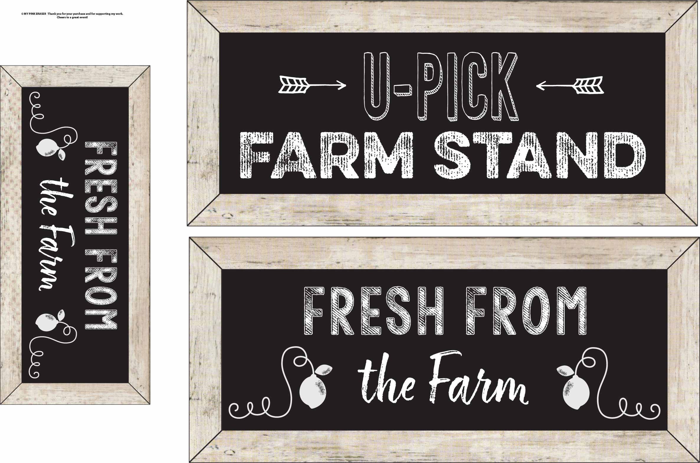 Chalkboard Farm Stand Signs // Produce Stand Sign - Etsy