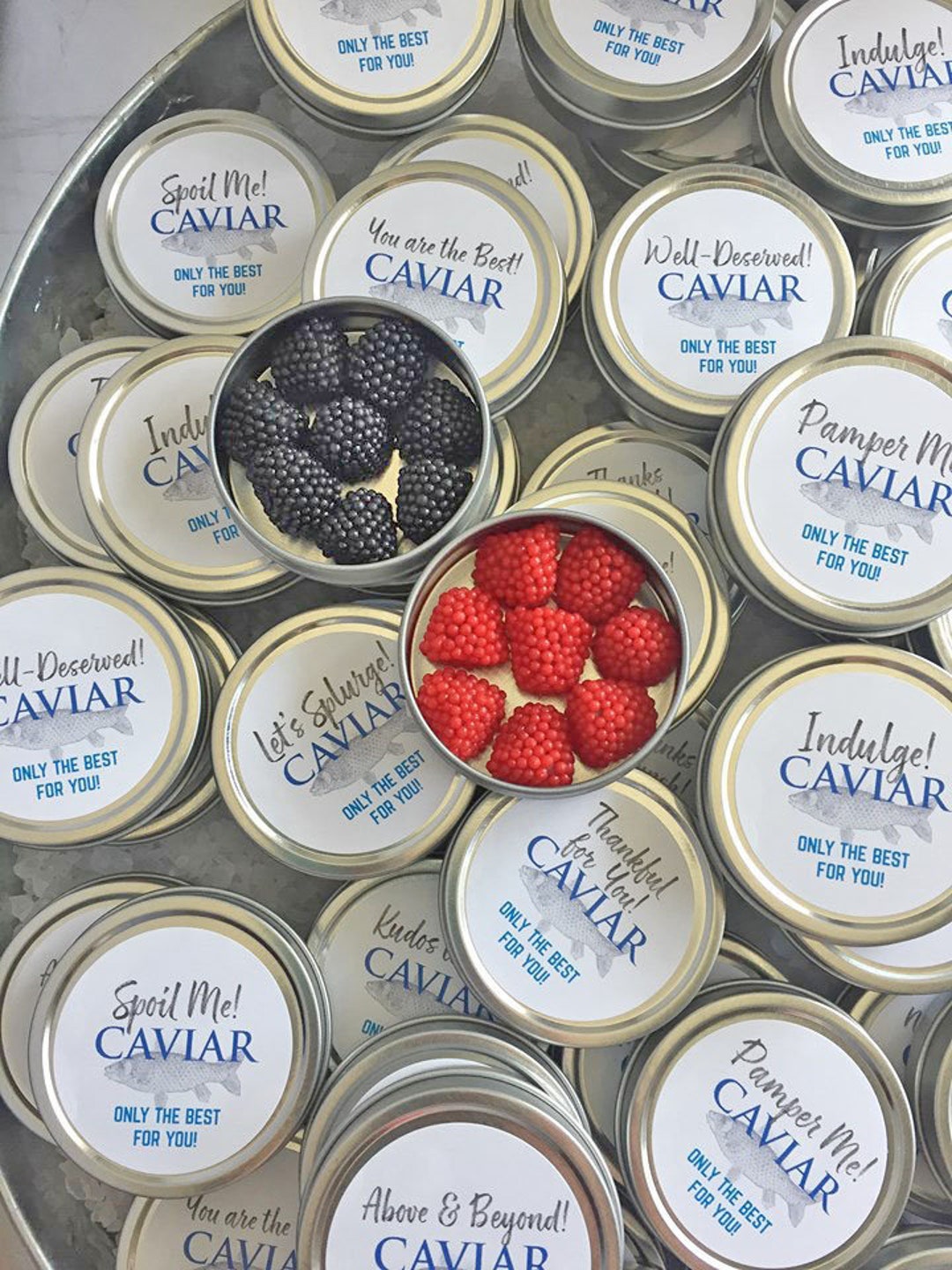 Caviar Candy Package Sticker // Caviar Candy Favor // Caviar Party ...