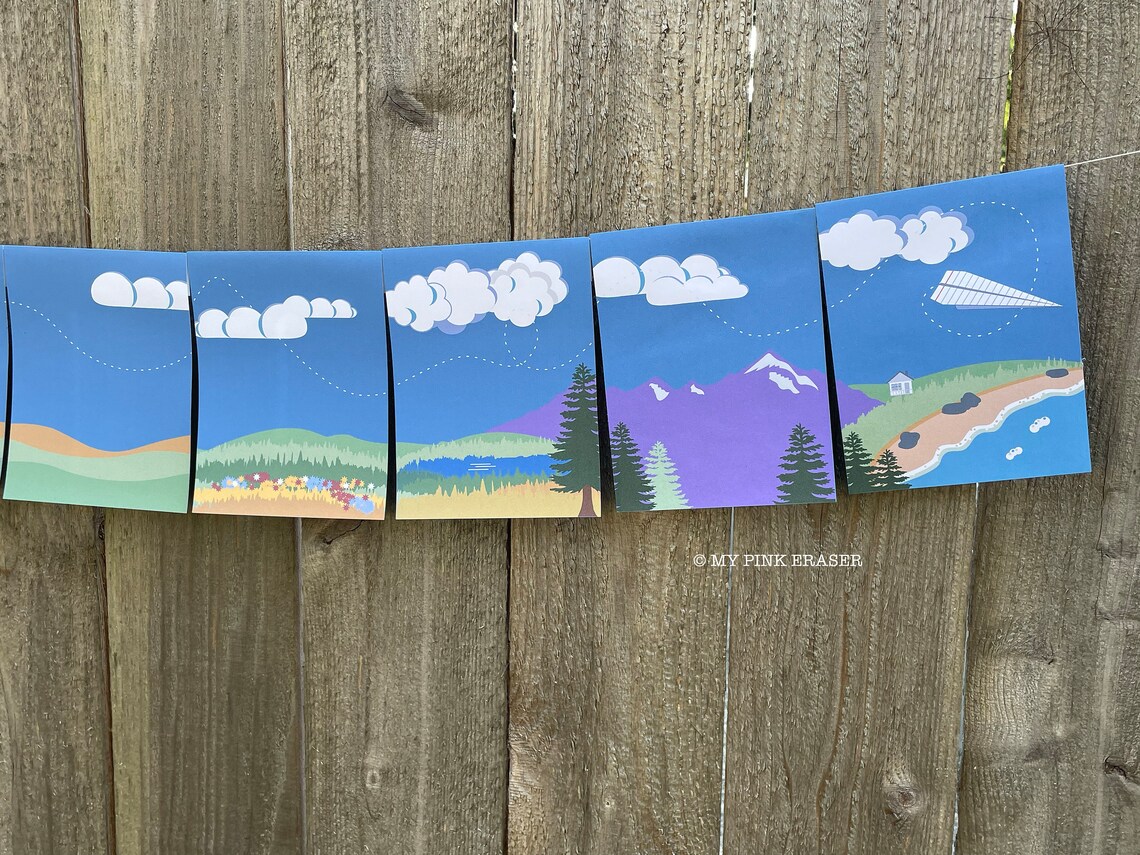 Paper Airplane Theme Banner // Travel Theme Banner // America - Etsy