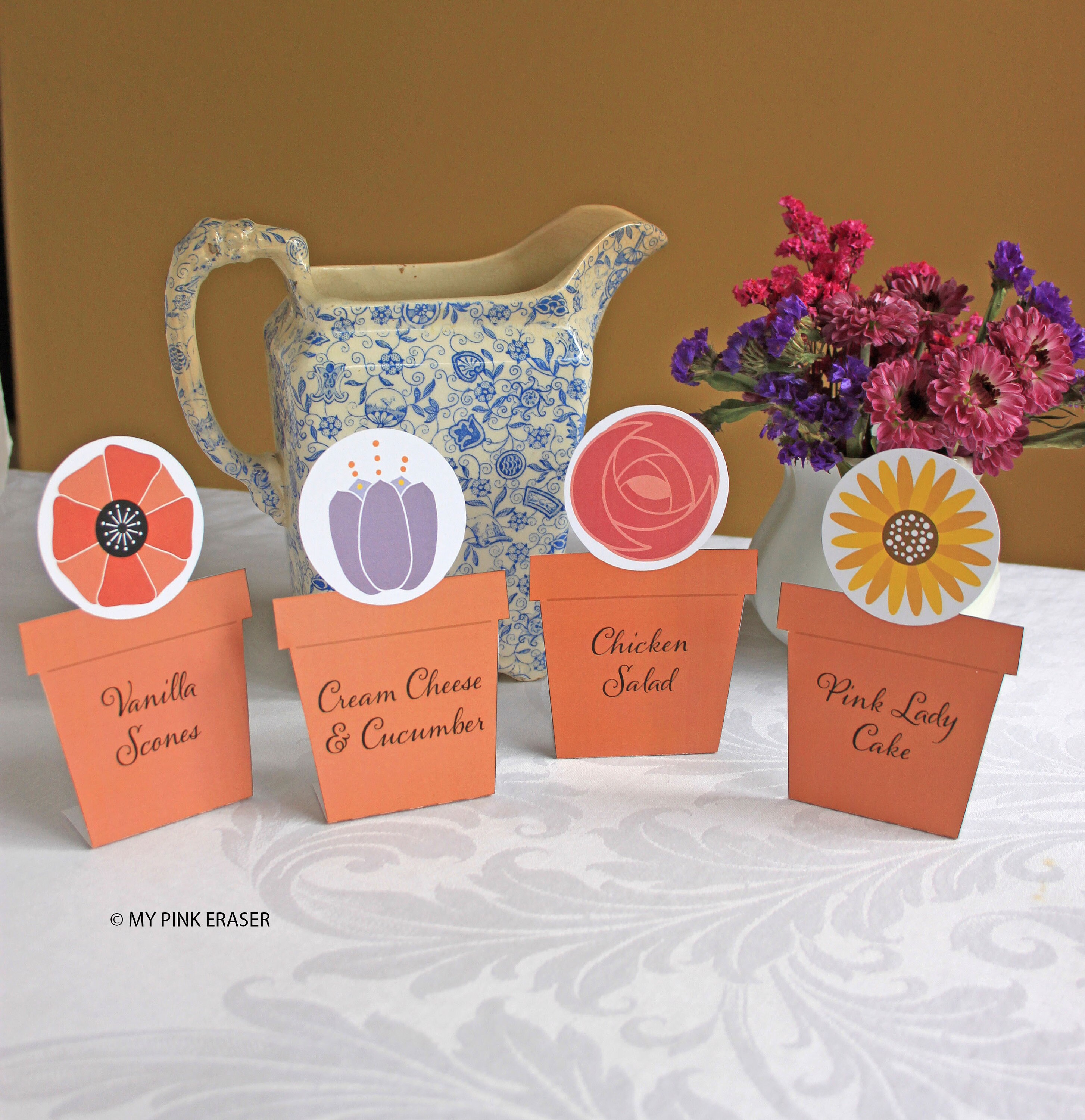 Flower Pot Place Cards // Garden Party Place Cards - Etsy