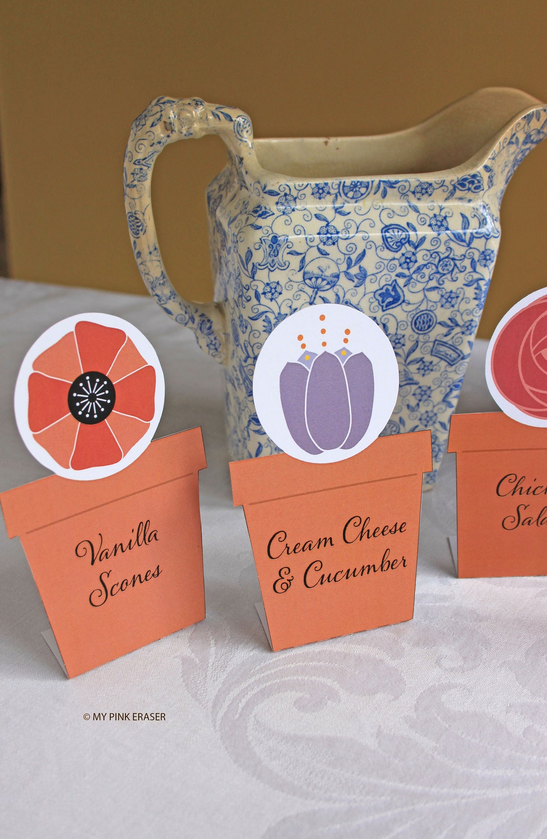 Flower Pot Place Cards // Garden Party Place Cards - Etsy