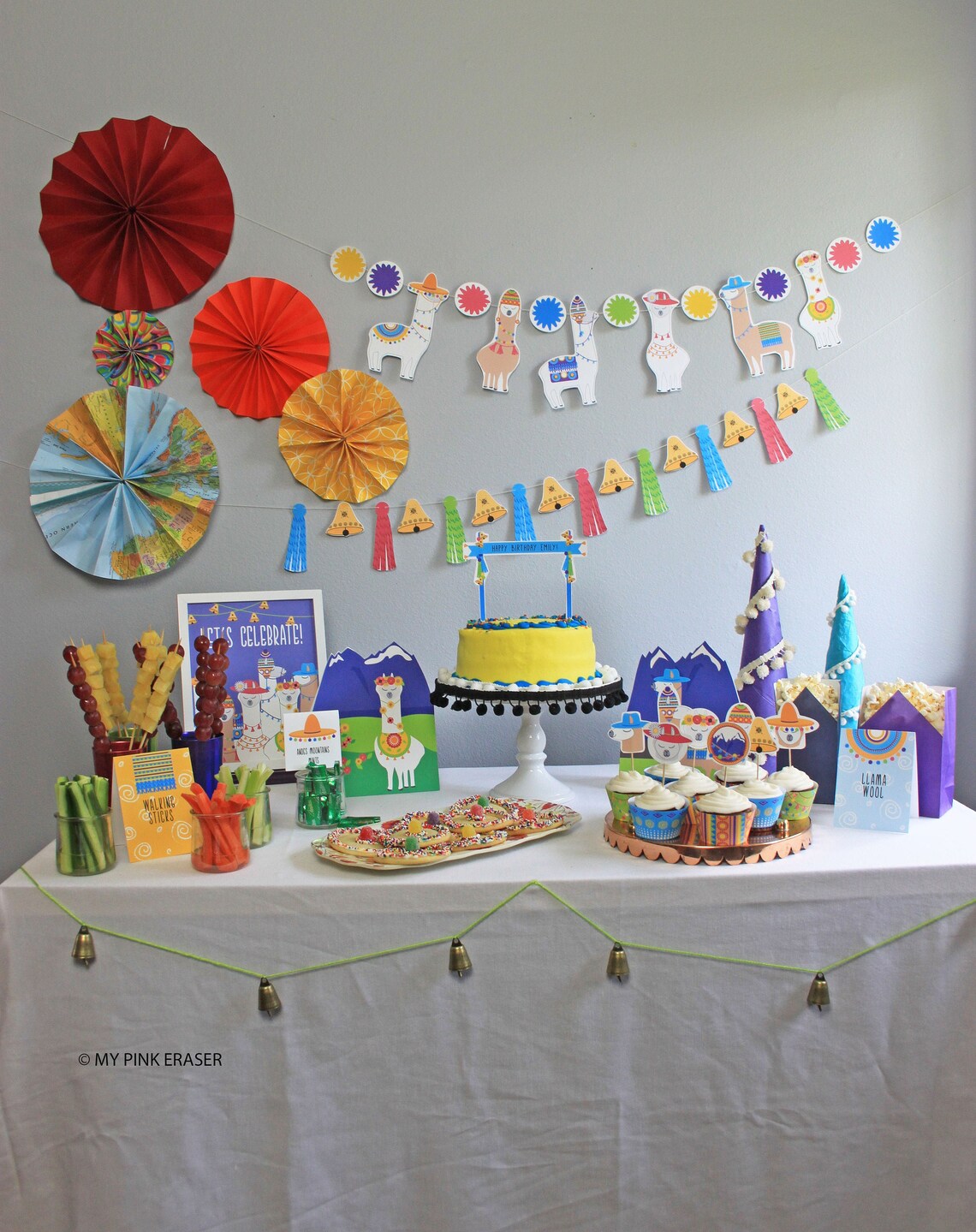 Llama Table displays // Llama theme party decor | Etsy