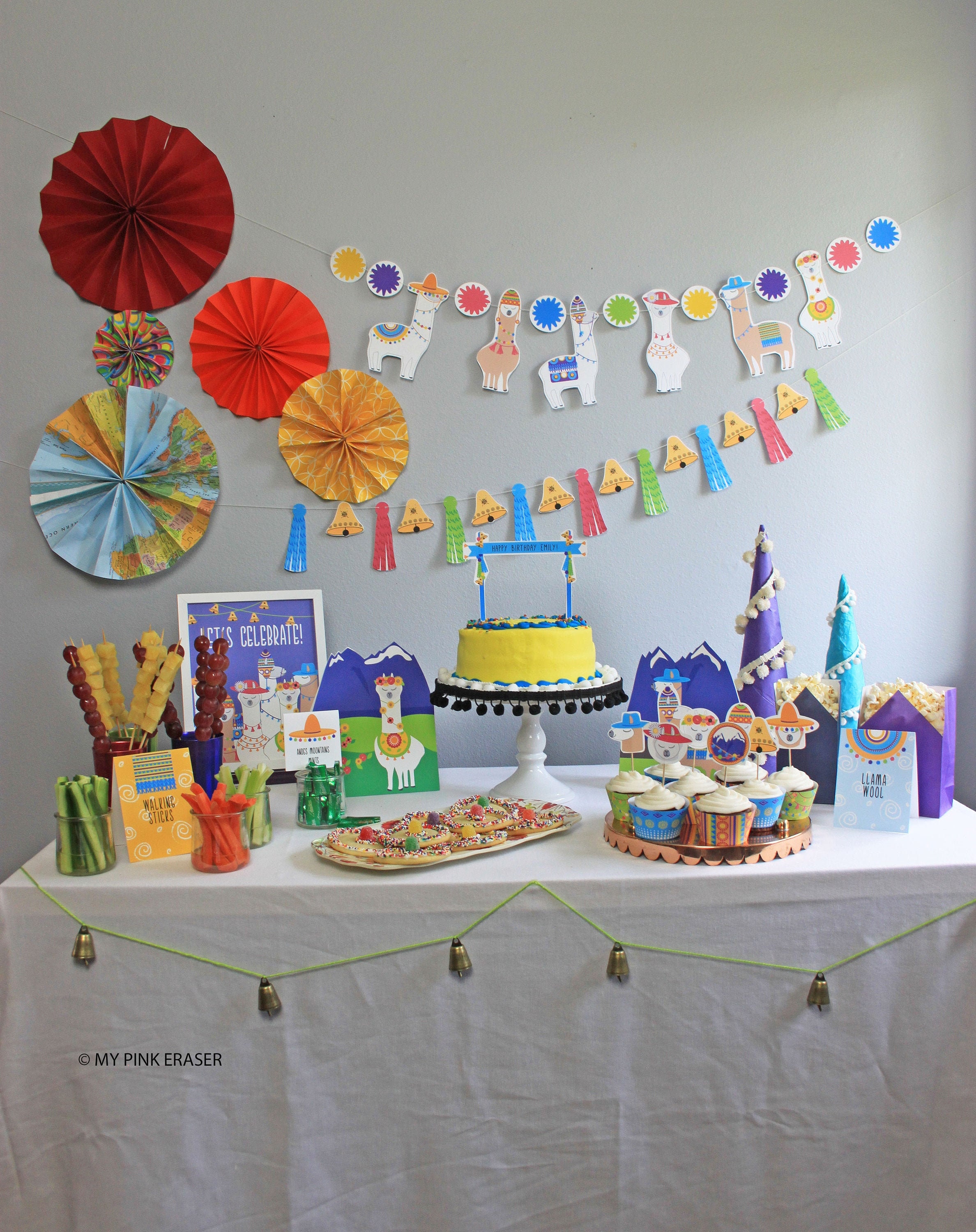 Llama Table Displays // Llama Theme Party Decor - Etsy