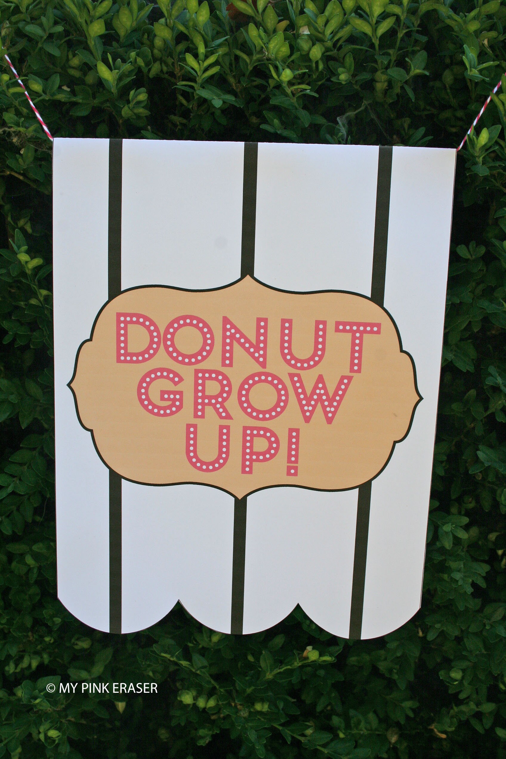 Donut Grow up Banner // Donut Party Decorations // Donut Theme // Donut ...