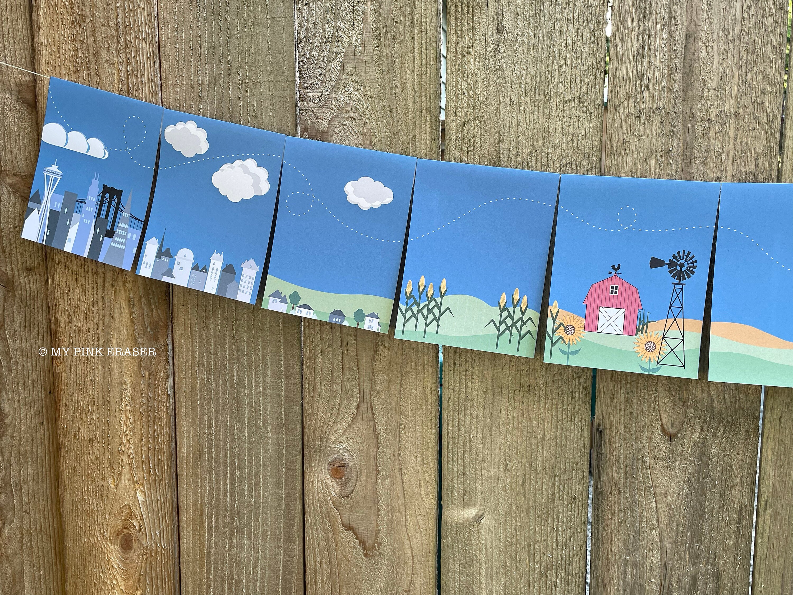 Paper Airplane Theme Banner // Travel Theme Banner // America Theme ...