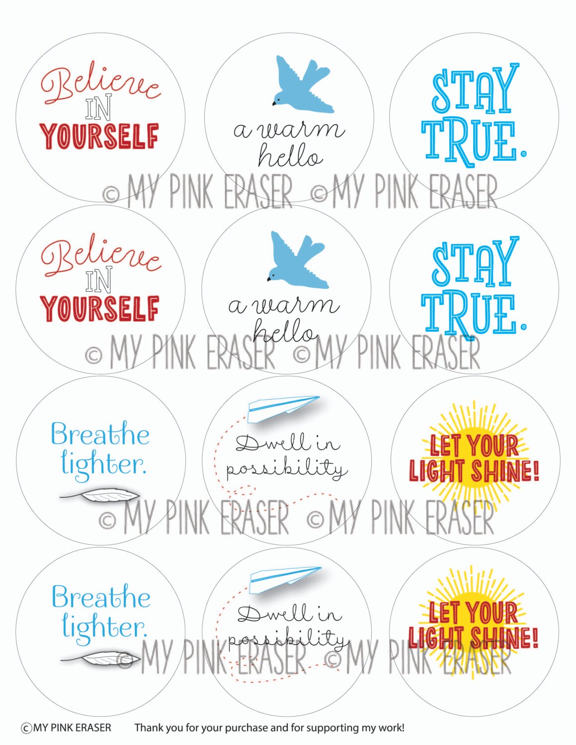 Uplifting Stickers // Positive Messages Stickers - Etsy