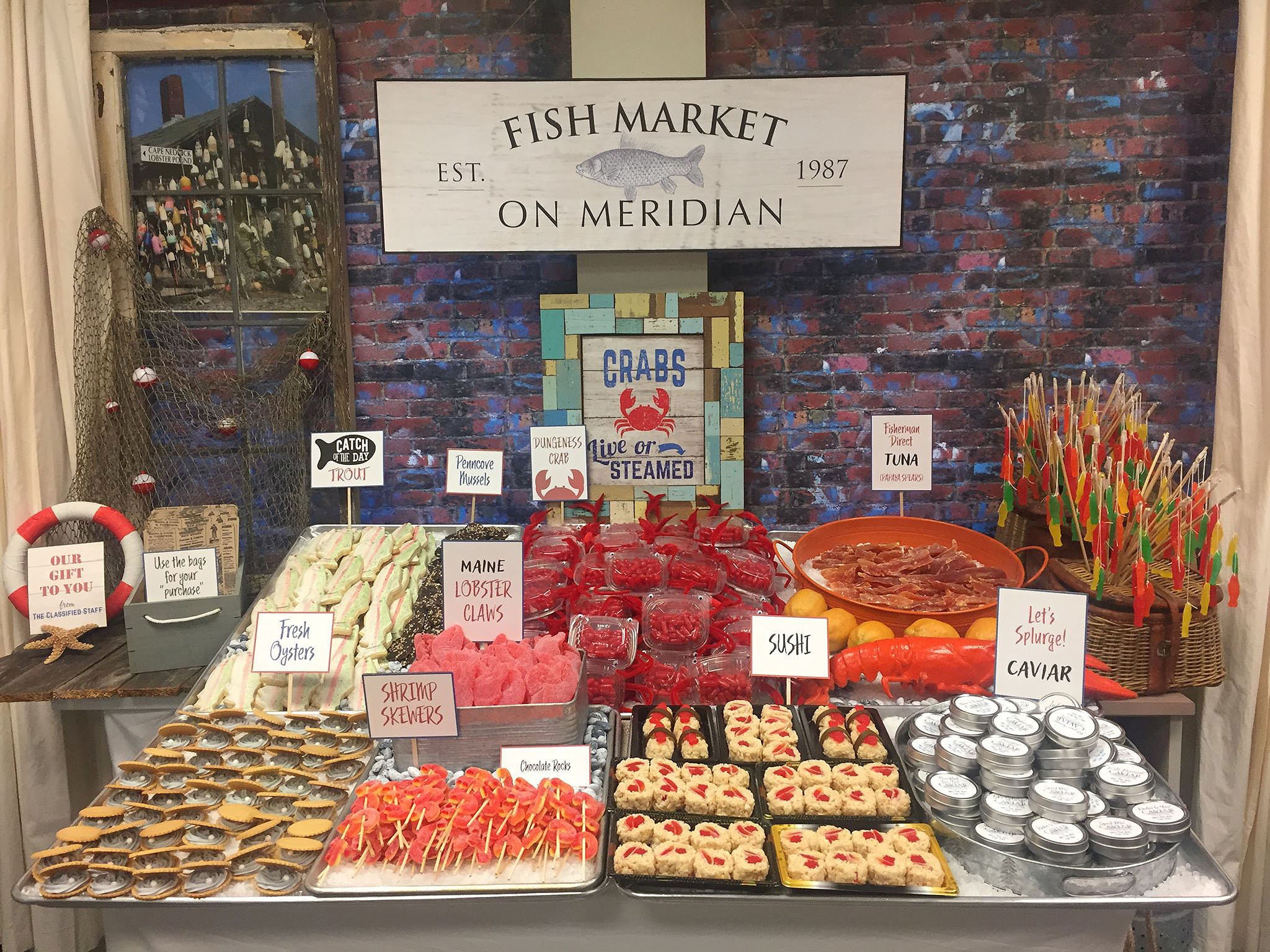 Seafood Signs // Seafood Market Signs // Beach Theme Party // Fishing ...