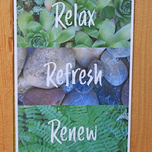 Relax Refresh Renew Poster - Etsy