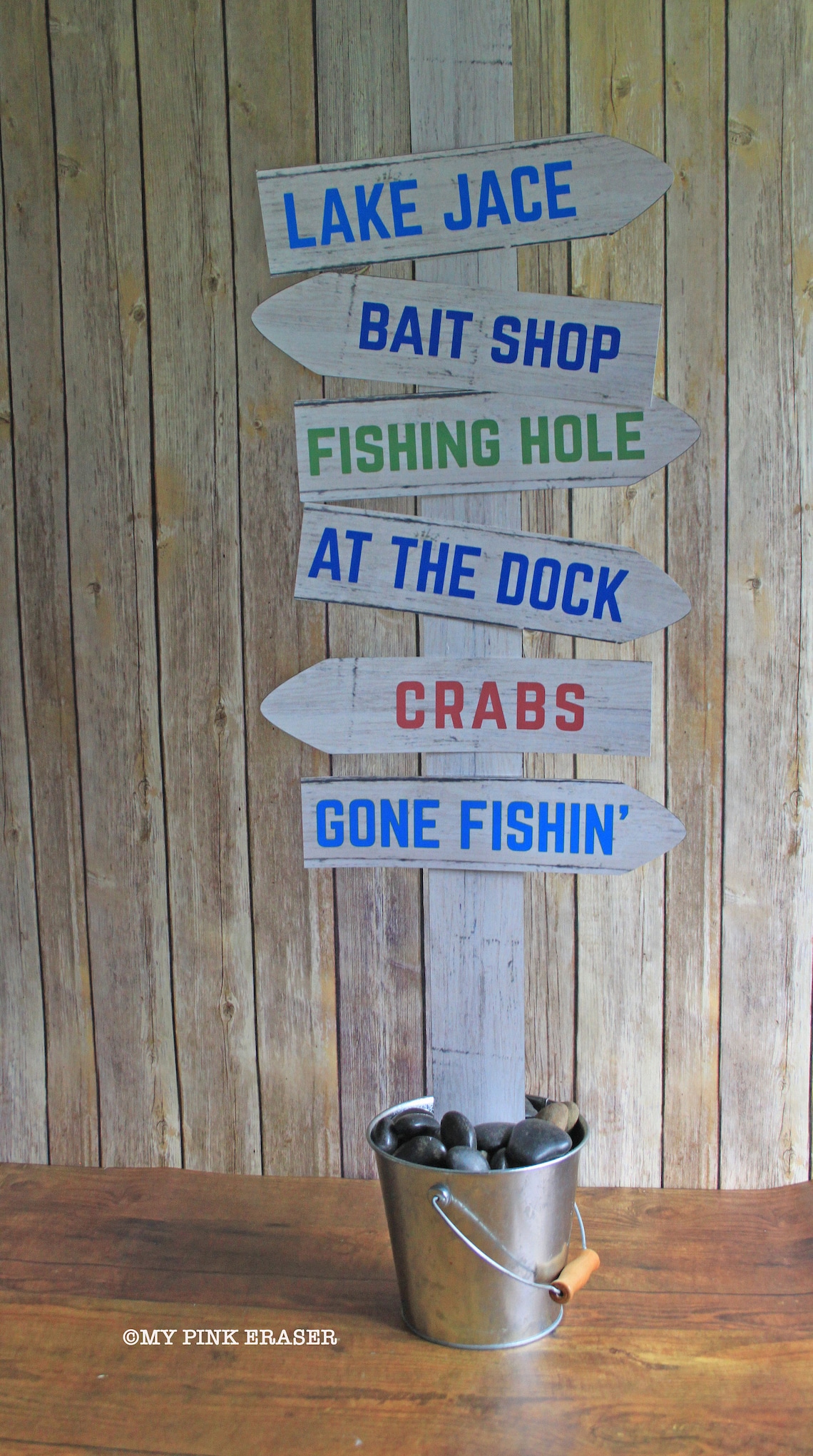 Direction Sign // Fishing Theme Party - Etsy