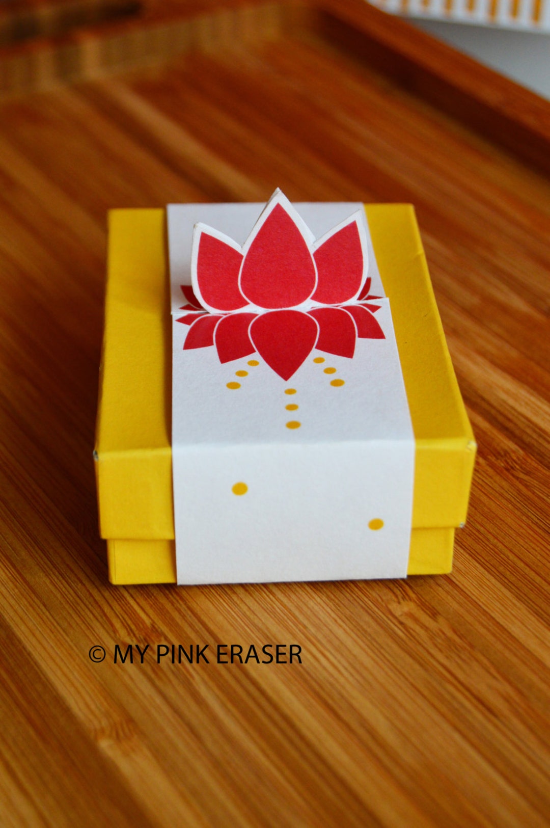 Lotus Flower Packaging // Red Lotus Party Favor - Etsy