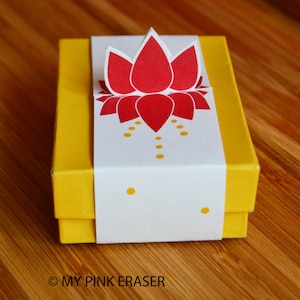 Lotus Flower Packaging // Red Lotus Party Favor - Etsy