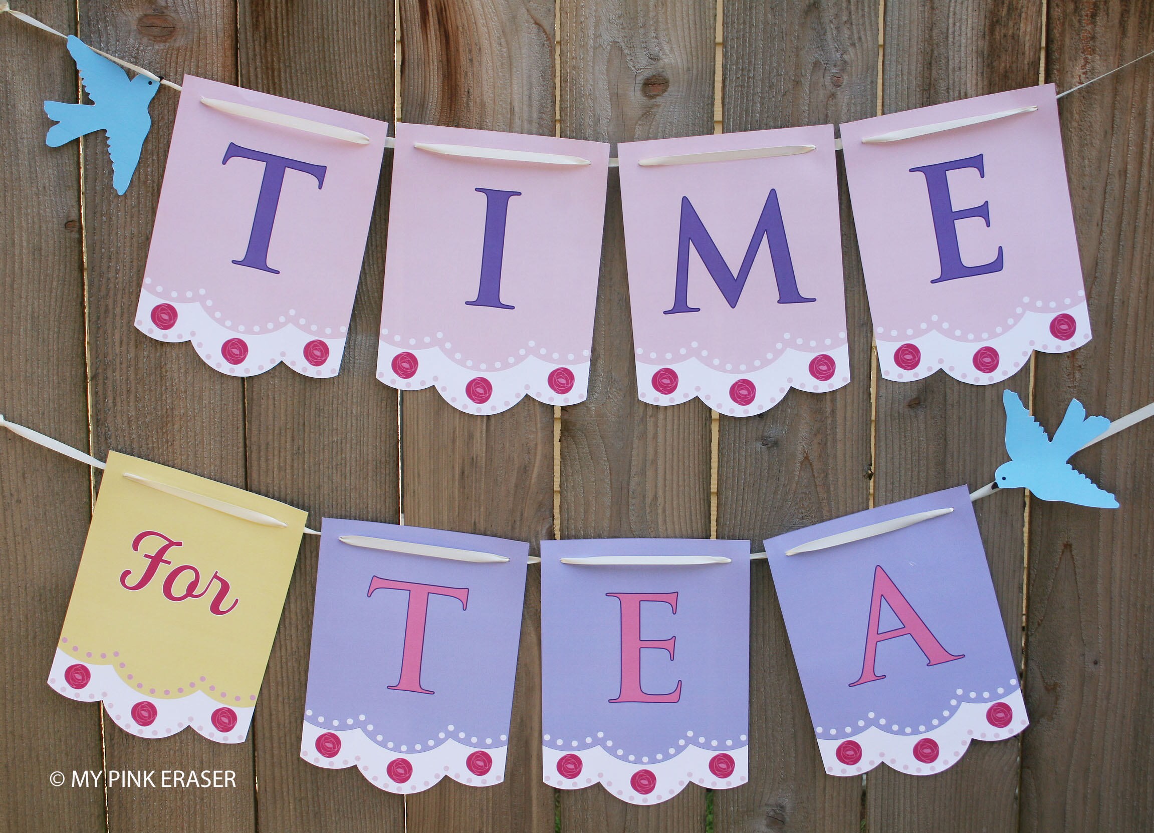 Time for Tea Banner // Bridal Shower Tea Party Banner - Etsy