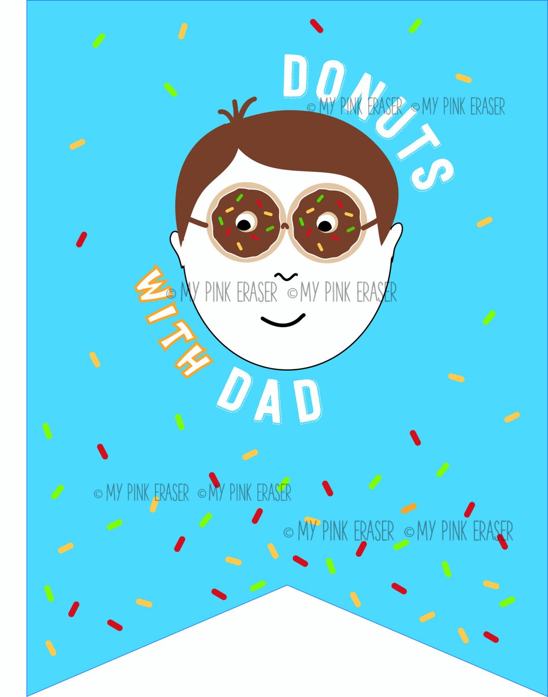 Donuts With Dad Poster // Donuts With Dad Banner // Fathers Day Poster ...